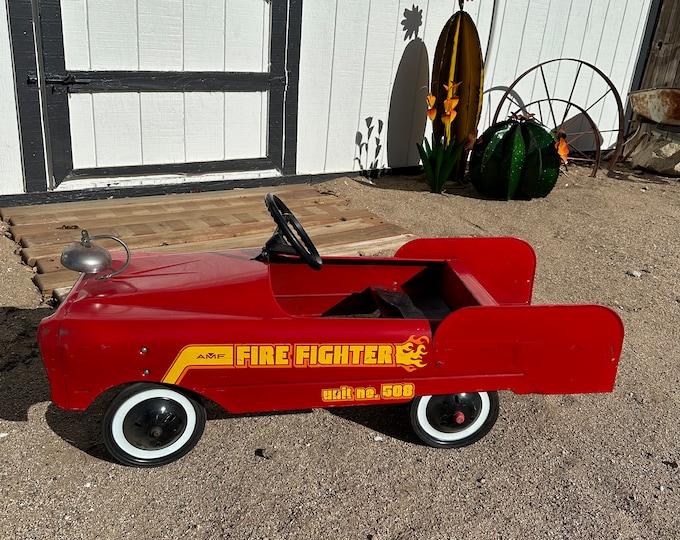 Vintage Original AMF Fire Fighter Engine No. 505 Pedal Car Fire Truck ...