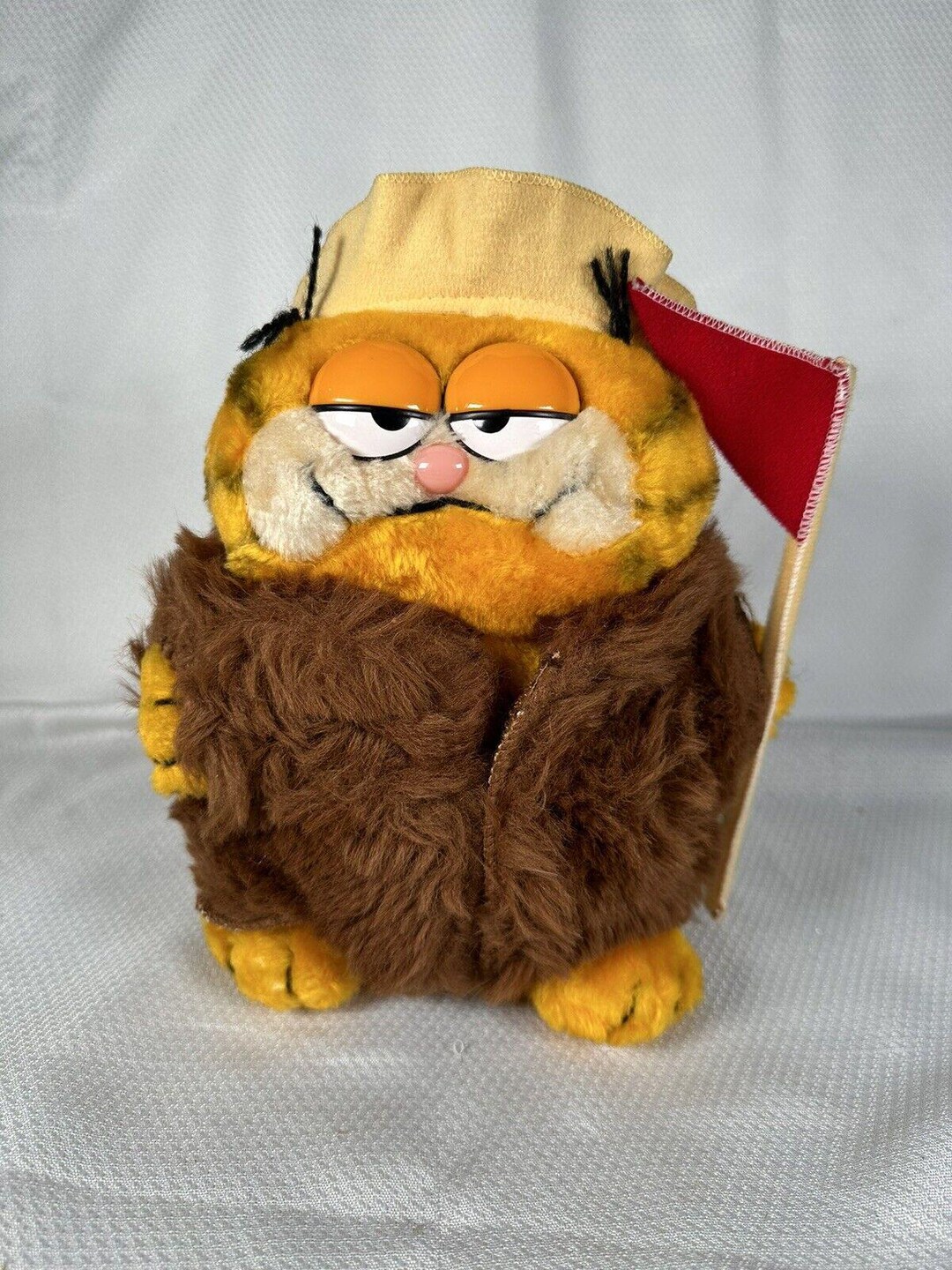 Vintage Plush Garfield Comic Cat NWT New 9" BCOC Cat on Campus Fur Coat ...