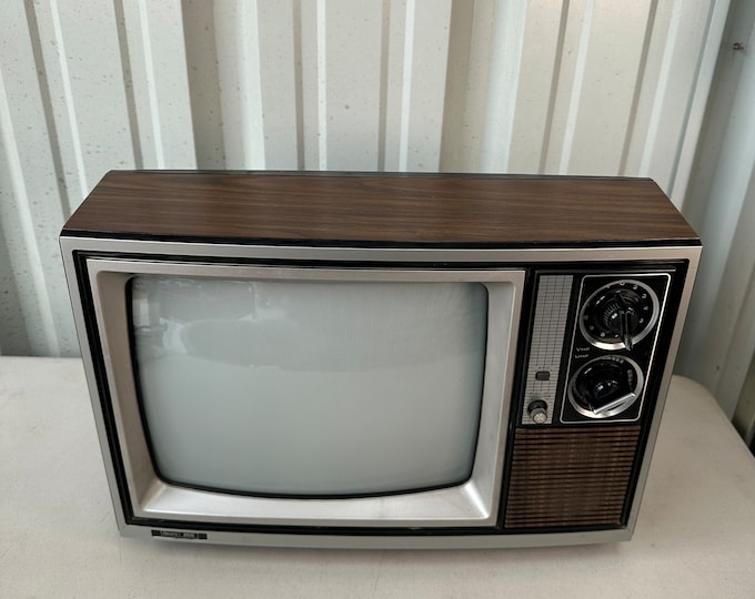 Vintage Sears Solid State Television Model 564-40262350 Wood Grain CRT ...