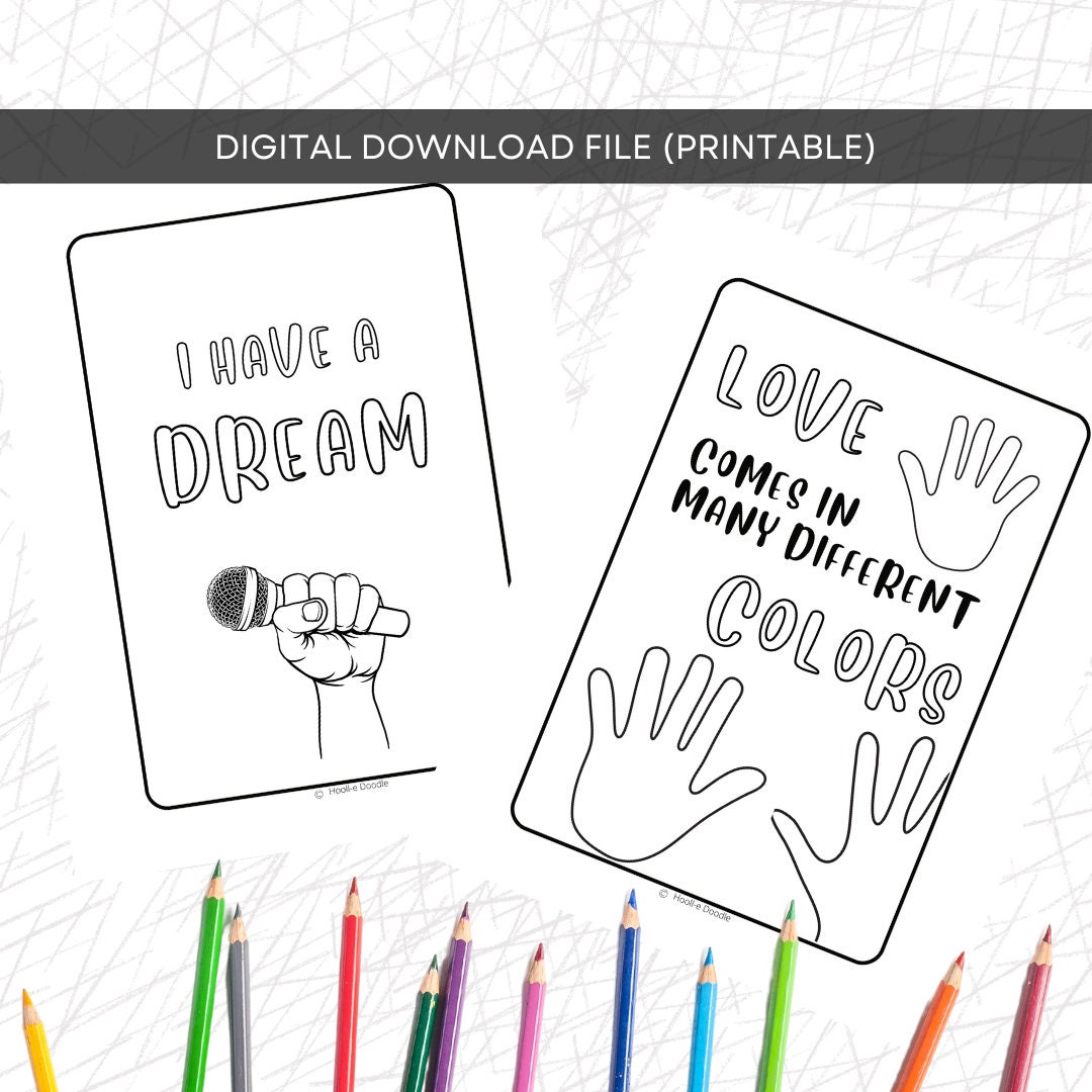 Martin Luther King Jr. Coloring Pages for Preschoolers, Printable ...