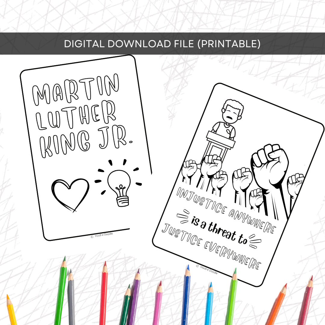 Páginas Para Colorear De Mlk Para Niños En Edad Preescolar