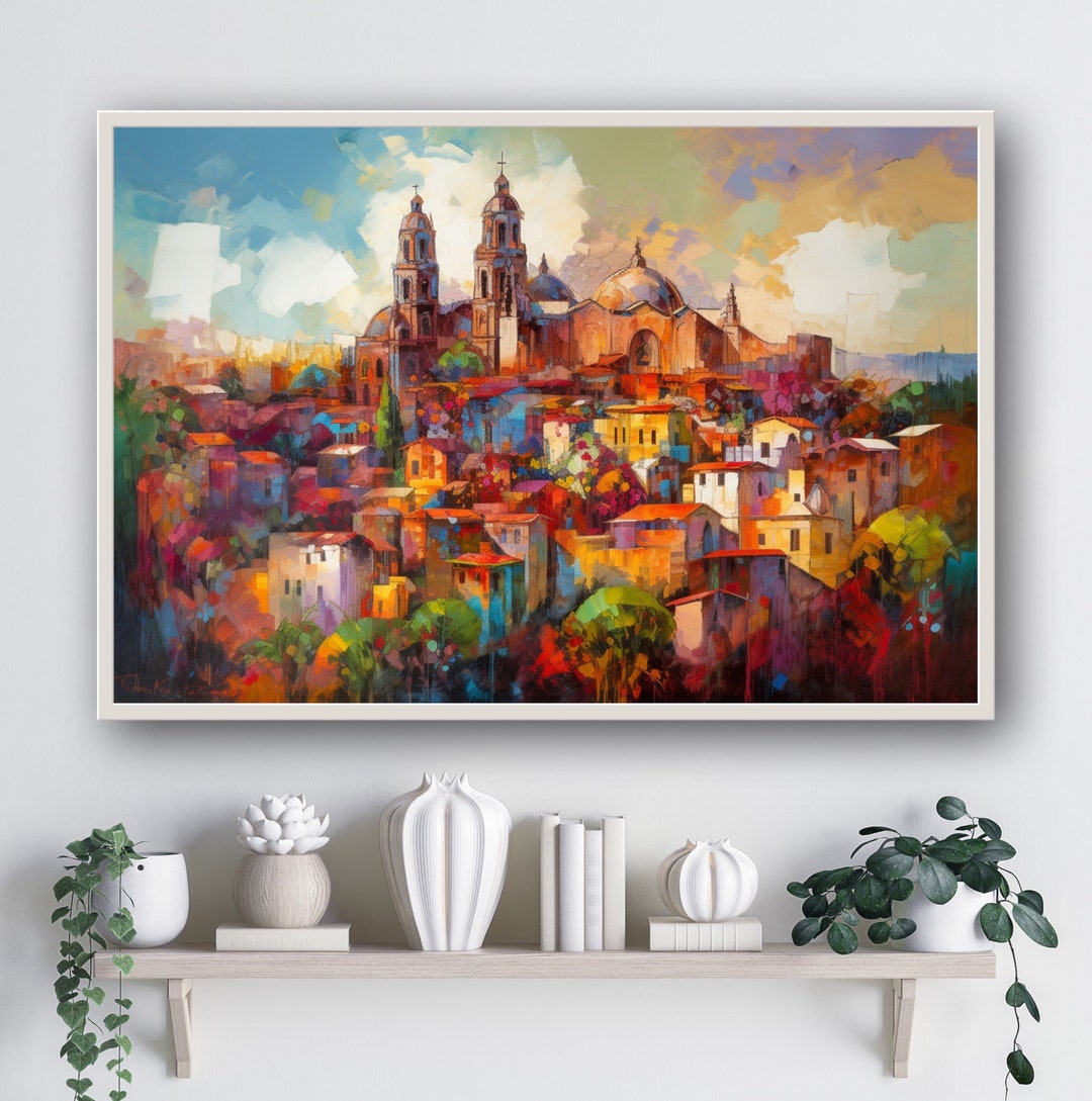 Mexican Canvas Wall Art, Frida Kahlo Inspired Print, Ready-to-hang ...