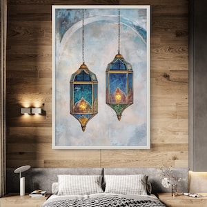 Moroccan Lantern Wall Art Elegant Hanging Lights, Moorish Decor ...