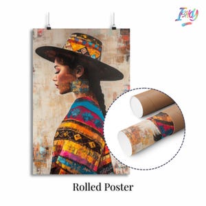 Salvadorian Woman Art, Nahua Pipil Wall Art - Framed Canvas, El ...