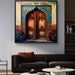 Iranian Door Painting Print Framed Canvas, Colorful Irani Wall Art ...
