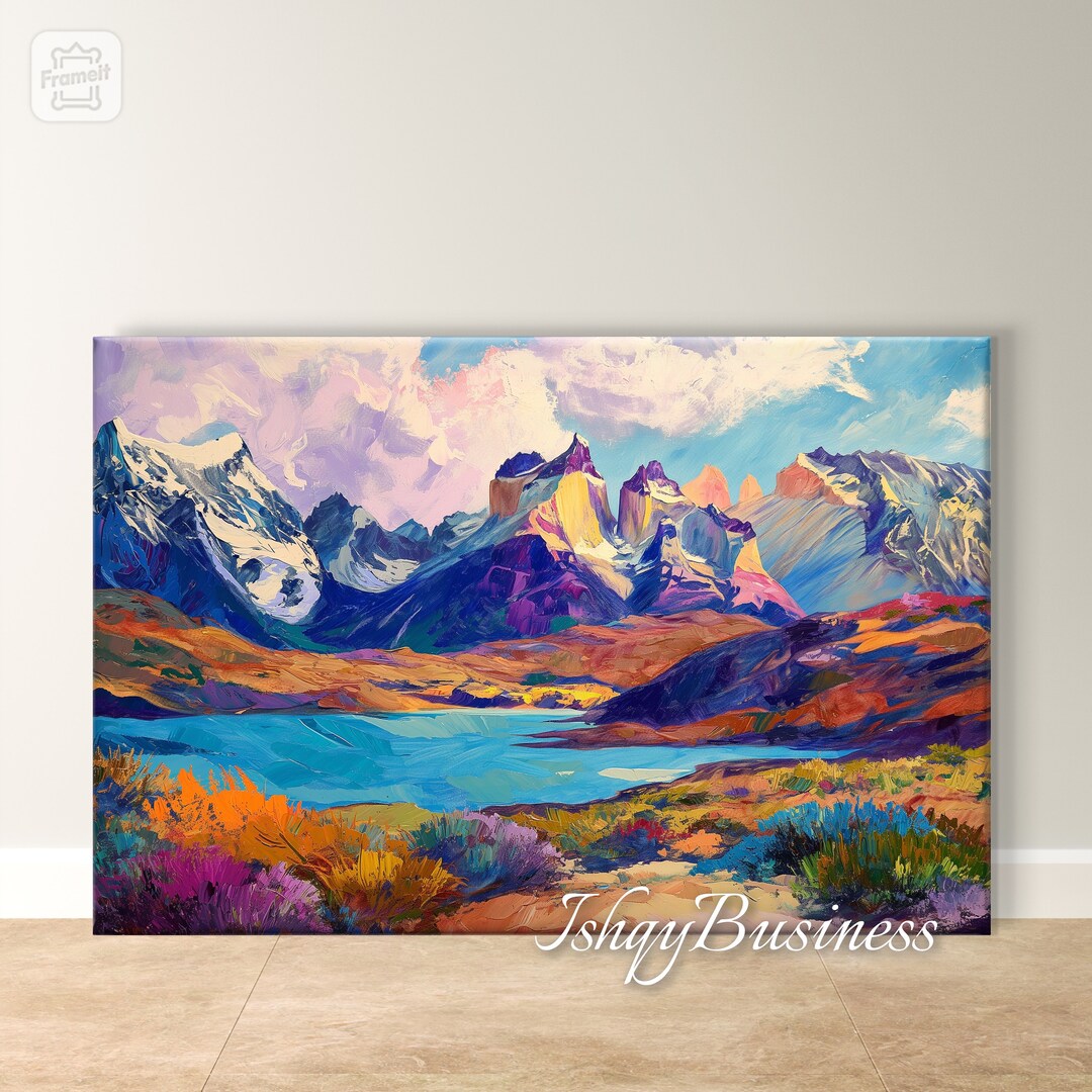 Patagonia Wall Art, Argentina Landscape Canvas, Framed Nature Print for ...