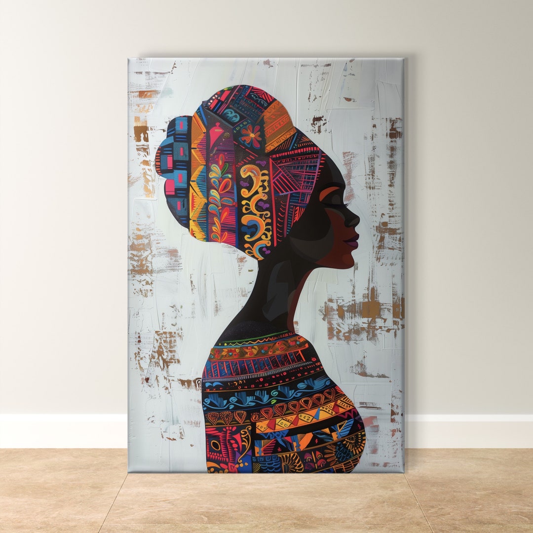 Puerto Rican Art on Framed Canvas Vibrant Portrait Oil Painting ...