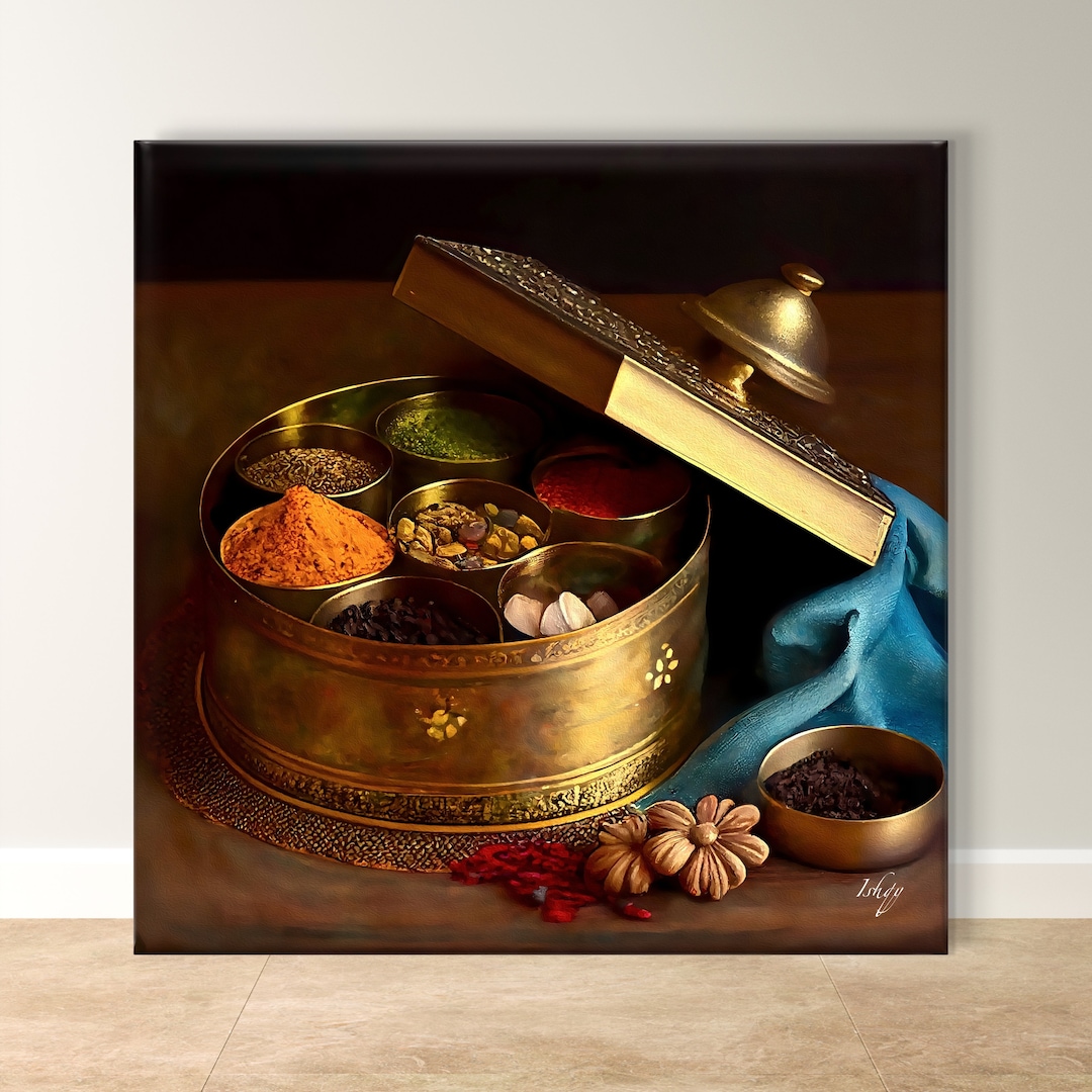 Masala Box Art, Indian Kitchen Art - India Wall Decor, Home Decor ...