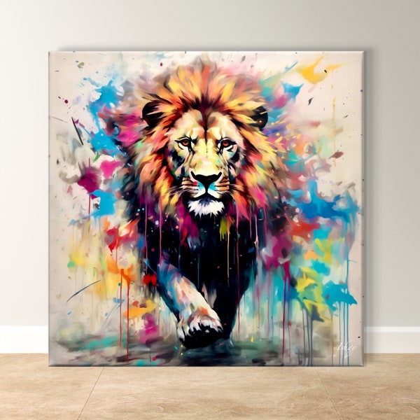 Abstract Lion Art - Etsy