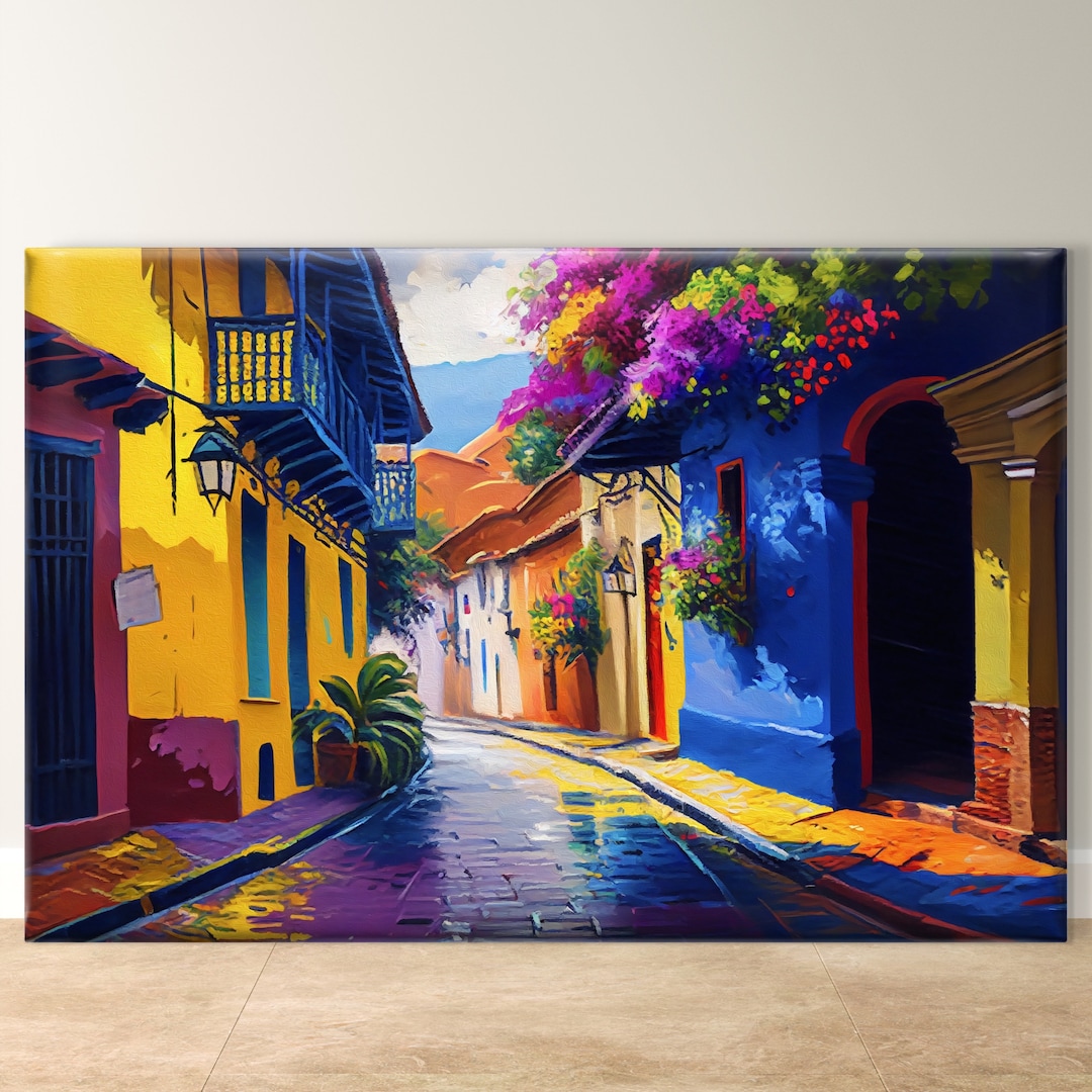 Colombia Wall Art, Large Framed Canvas, Colombian Travel Art for Living ...