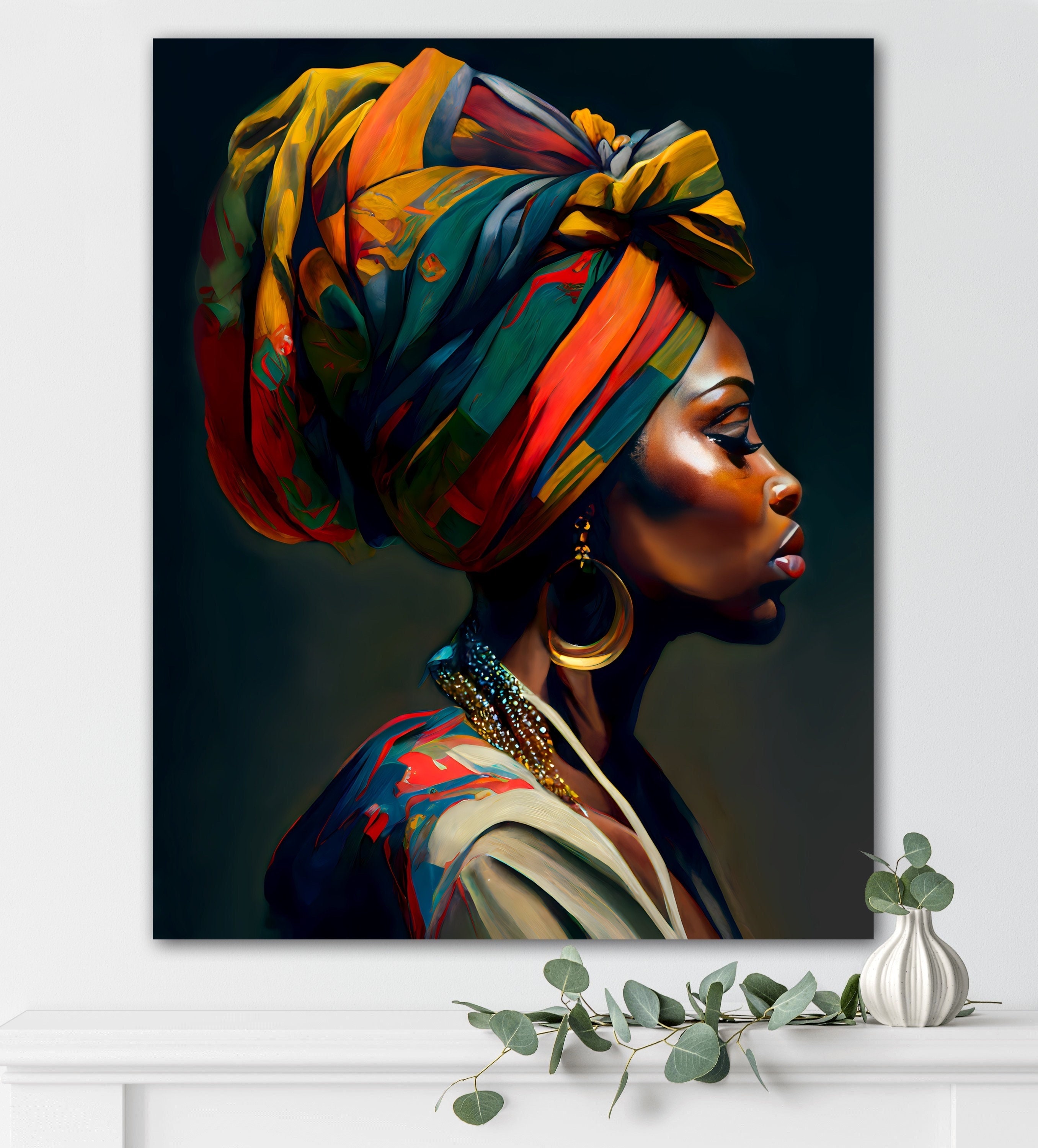 Woman Wall Art Black Woman Art Black Art Black Woman Canvas Etsy