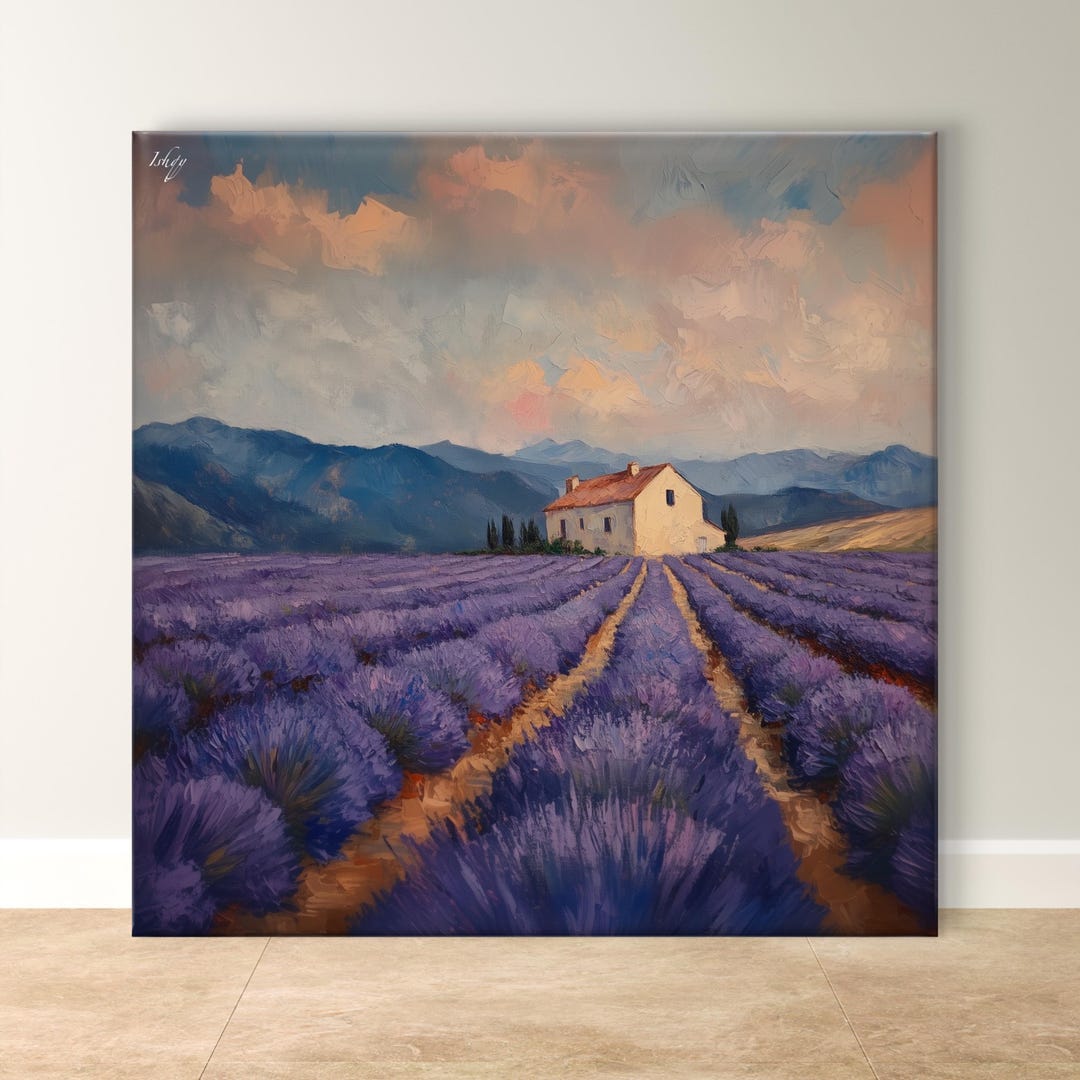 Lavender Fields Art, Provence Wall Decor, Framed Landscape Print ...