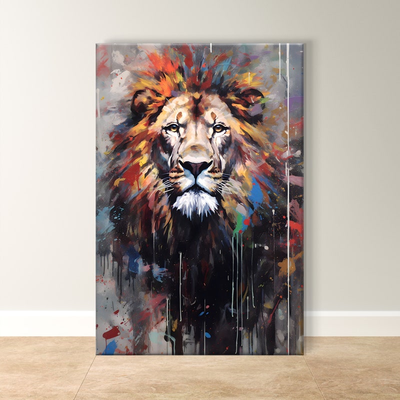 Abstract Lion Art - Etsy