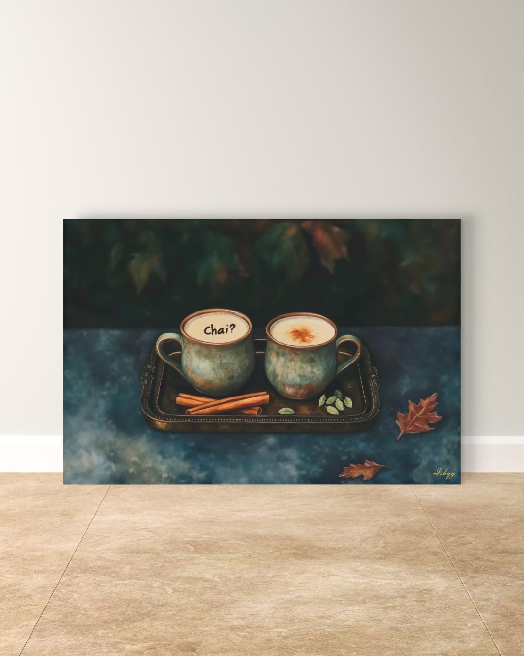 Chai Wall Art Print, Masala Tea Kitchen Art, Indian Chai Painting on ...