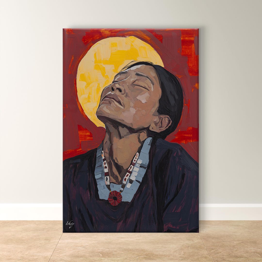 Native Spirit Art, Tribal Pride, Indigenous Heritage Portrait, Sacred ...