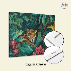 Jaguar Jungle Art, Tropical Animal Print, Wildlife Painting, Rainforest ...