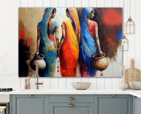 Abstract Paintings Of Indian Women