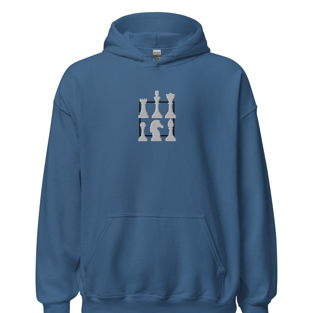 Chess Embroidered Unisex Hoodie Chess Lovers Gift Chess - Etsy