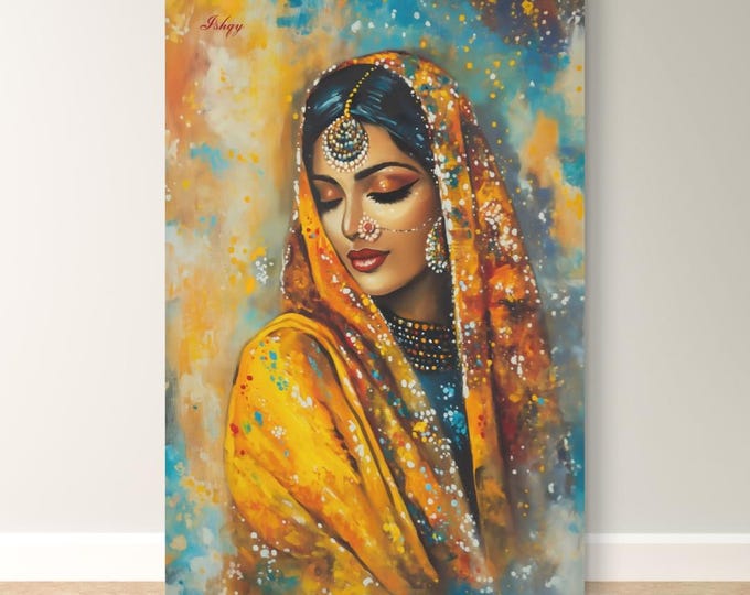 Punjabi Woman Art, Jago Dance Print, Desi Art, Indian Art, Punjabi ...