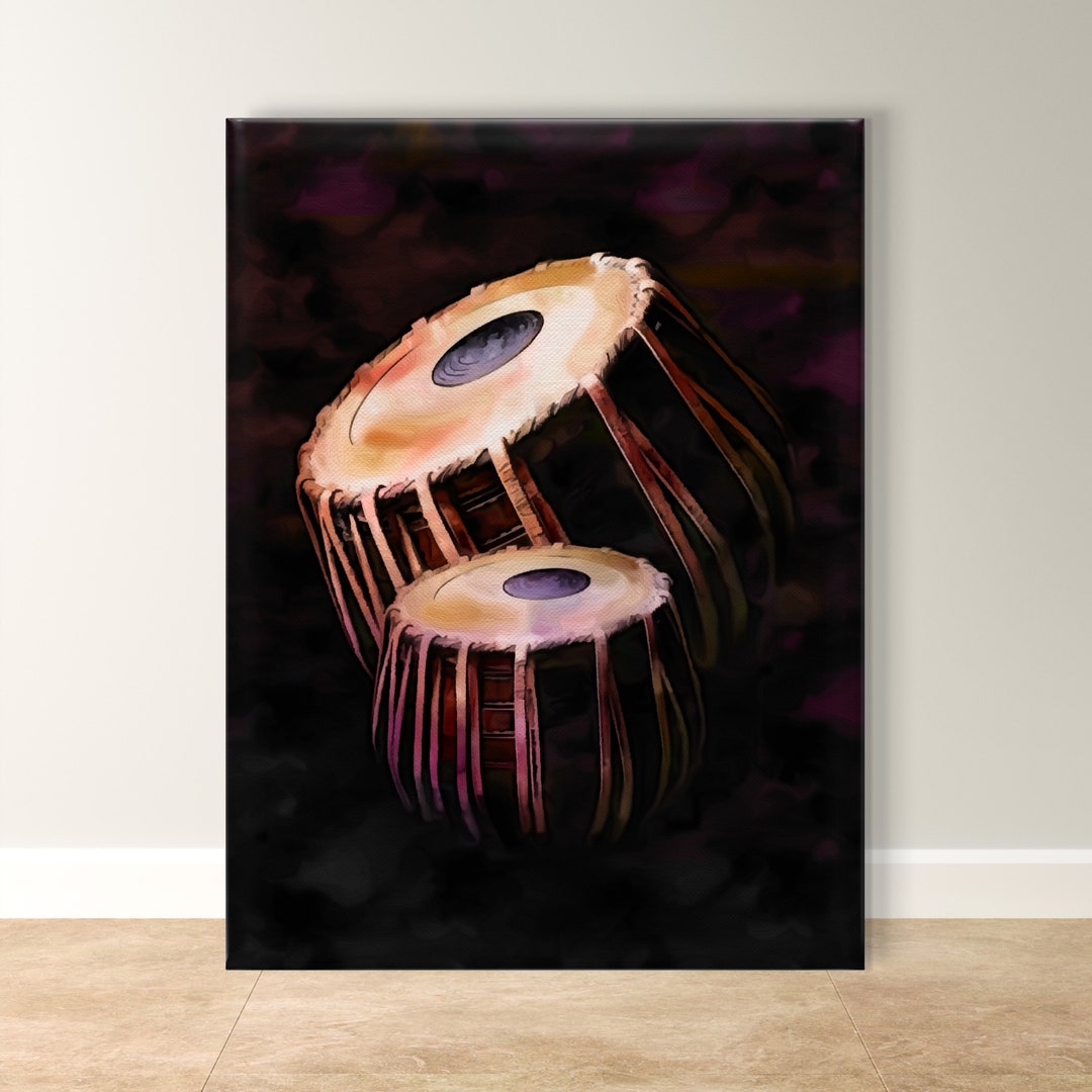 Tabla Instrument Wall Art - Indian Music Painting Print, Traditional ...