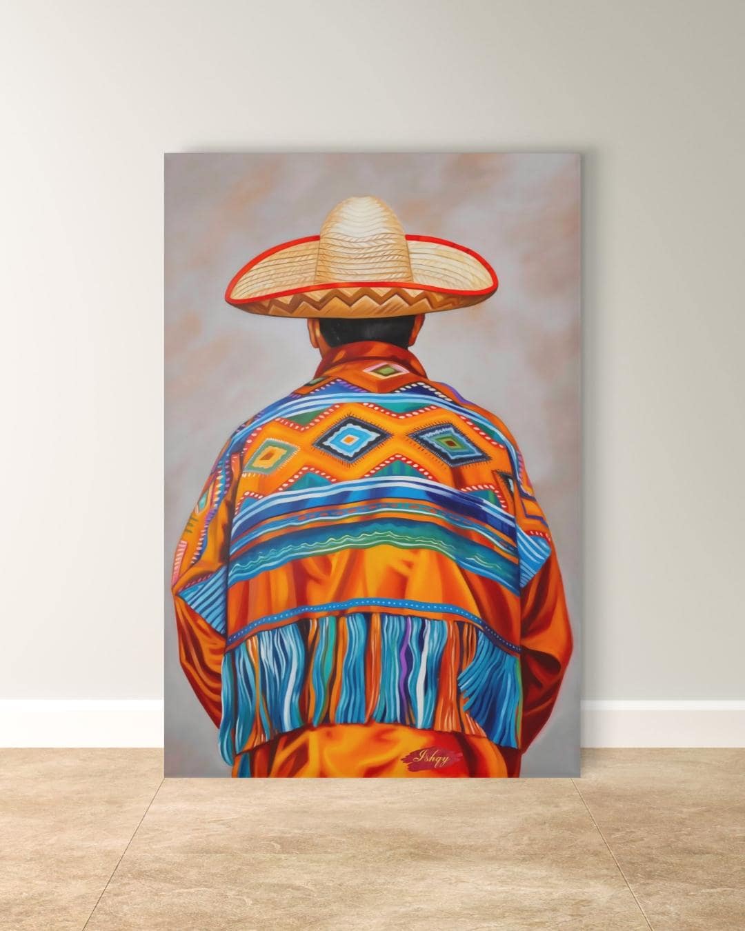 Mexican Culture Wall Art, Charro Sombrero Canvas Print, Large Framed ...