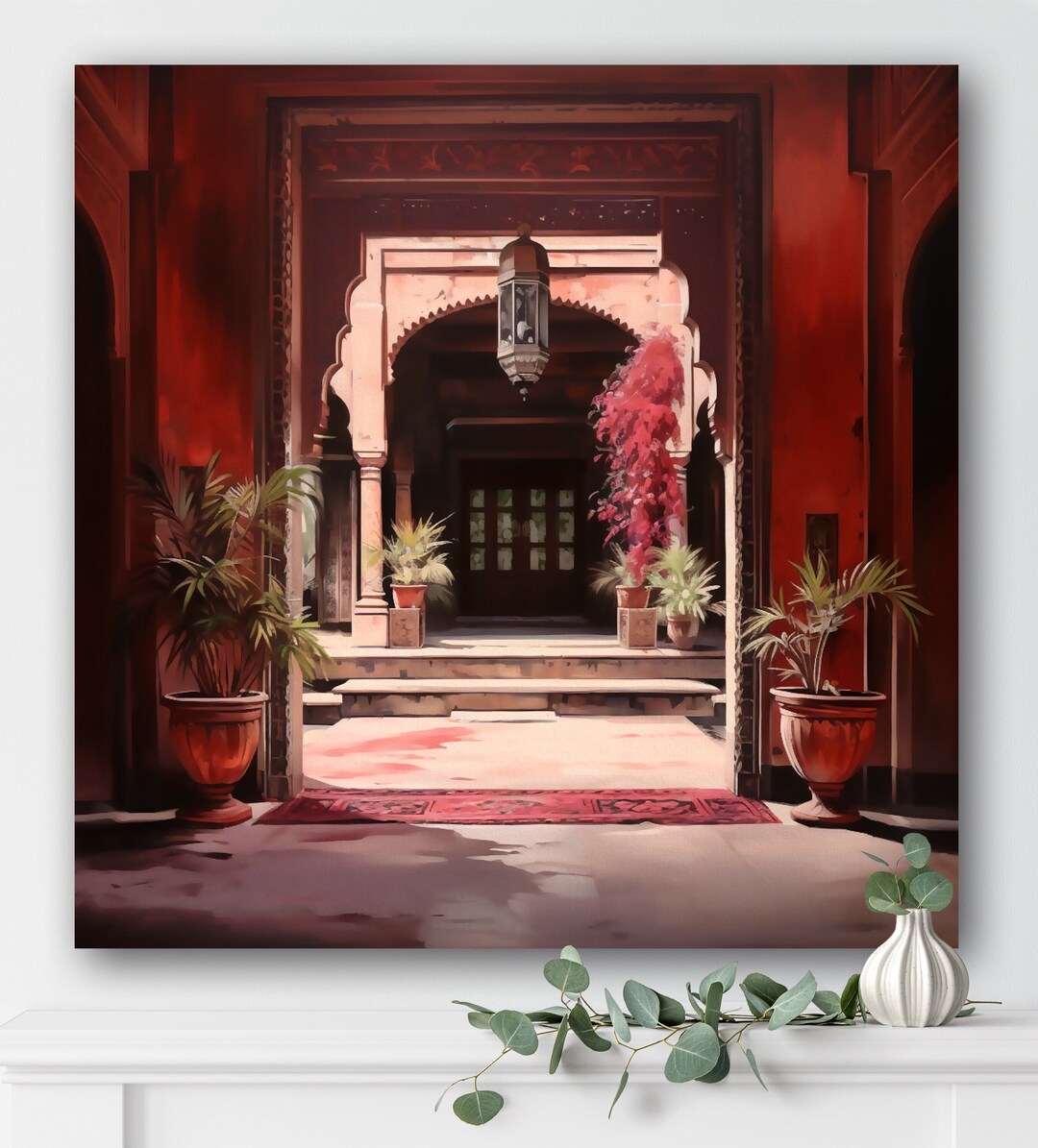 The Haveli Series: Ishq-e-haveli | Asian Art Canvas Print | Indian Art ...