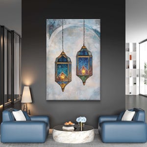 Moroccan Lantern Wall Art Elegant Hanging Lights, Moorish Decor ...