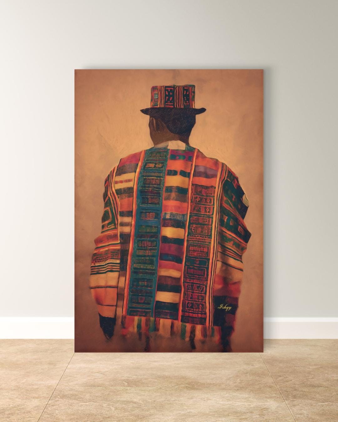 Panamanian Man Wall Art, Indigenous Latin American Portrait Print ...