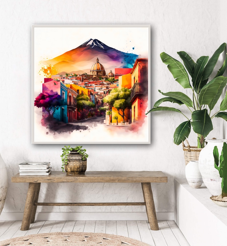 Watercolor Mexican Art Michoacan Wall Decor Latino Wall - Etsy