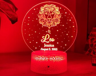Leo Led Light Sign - Etsy