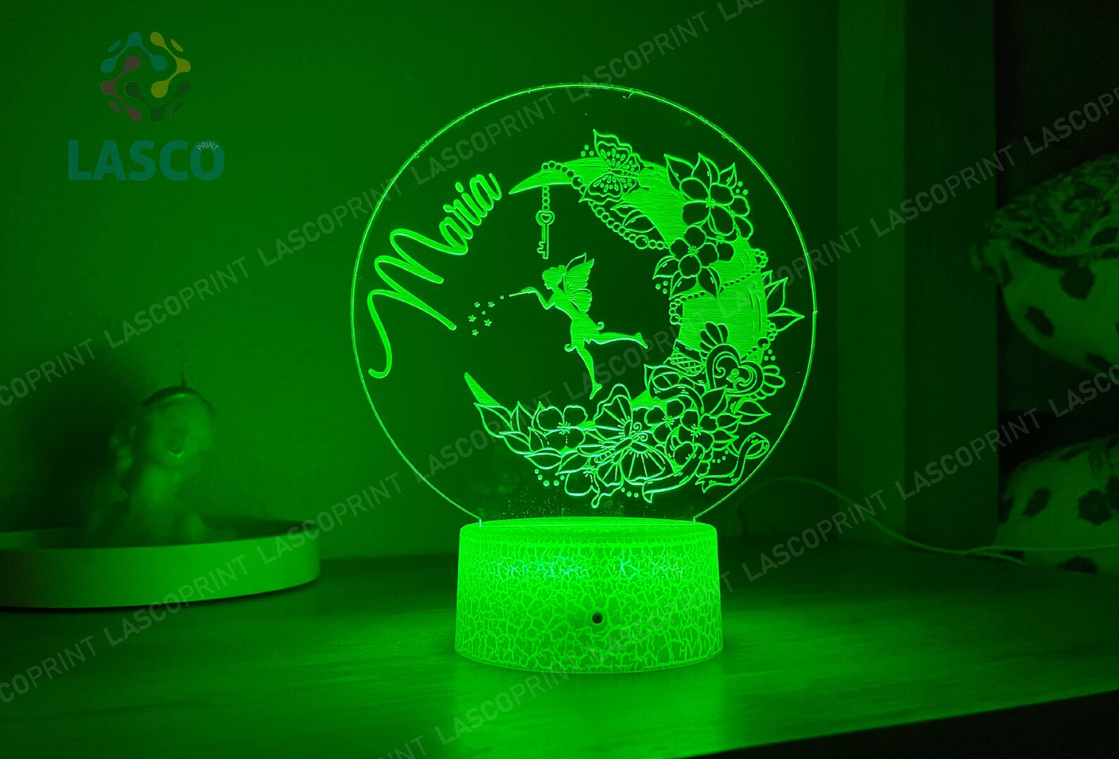 Fairy Kids Personalized Acrylic Night Light | Perfect Birthday Gift for ...