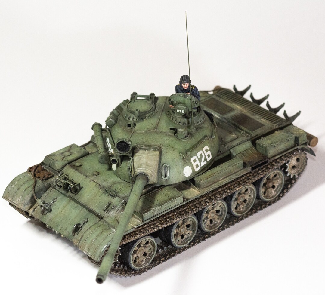 T-55 Russian Medium Tank Professionally Built and Painted 1/48 Scale ...