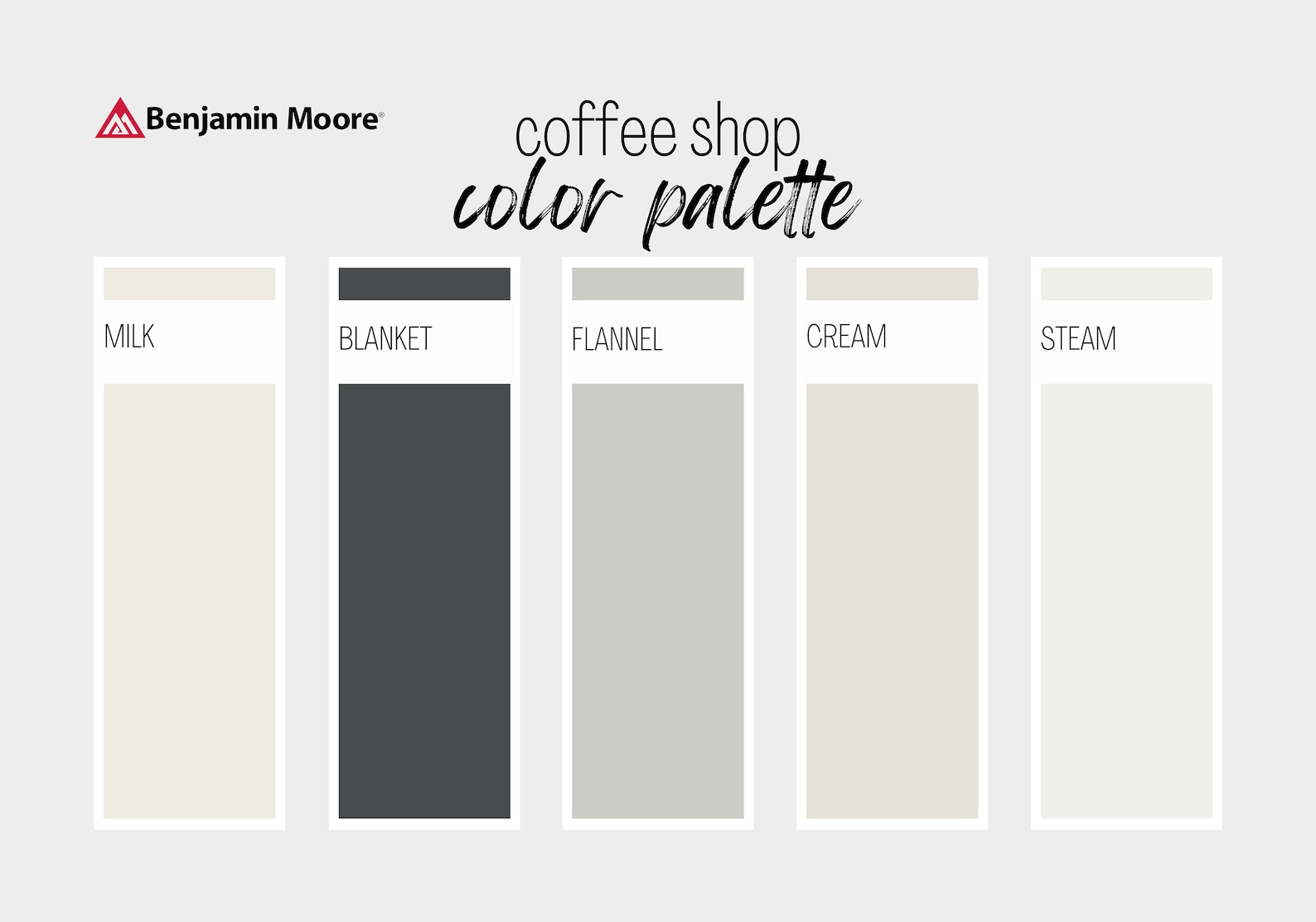 Benjamin Moore Coffee Shop Paint Color Palette (digital Download) - Etsy