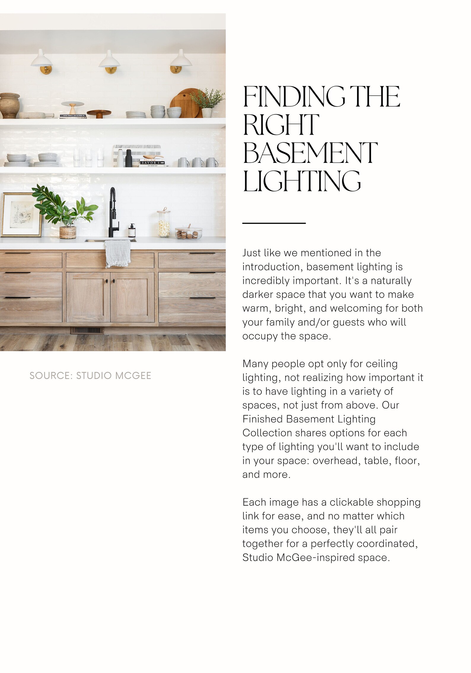 Studio Mcgee Inspired Basement Design Guide (PDF) - Etsy
