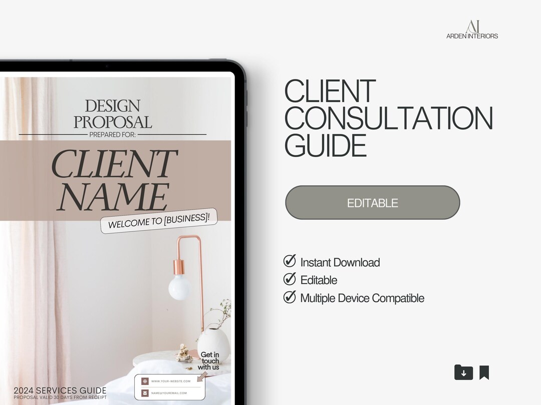 New Client Design Proposal Template | Editable Canva Template for ...