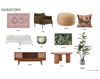 Room Inventory Template - Etsy