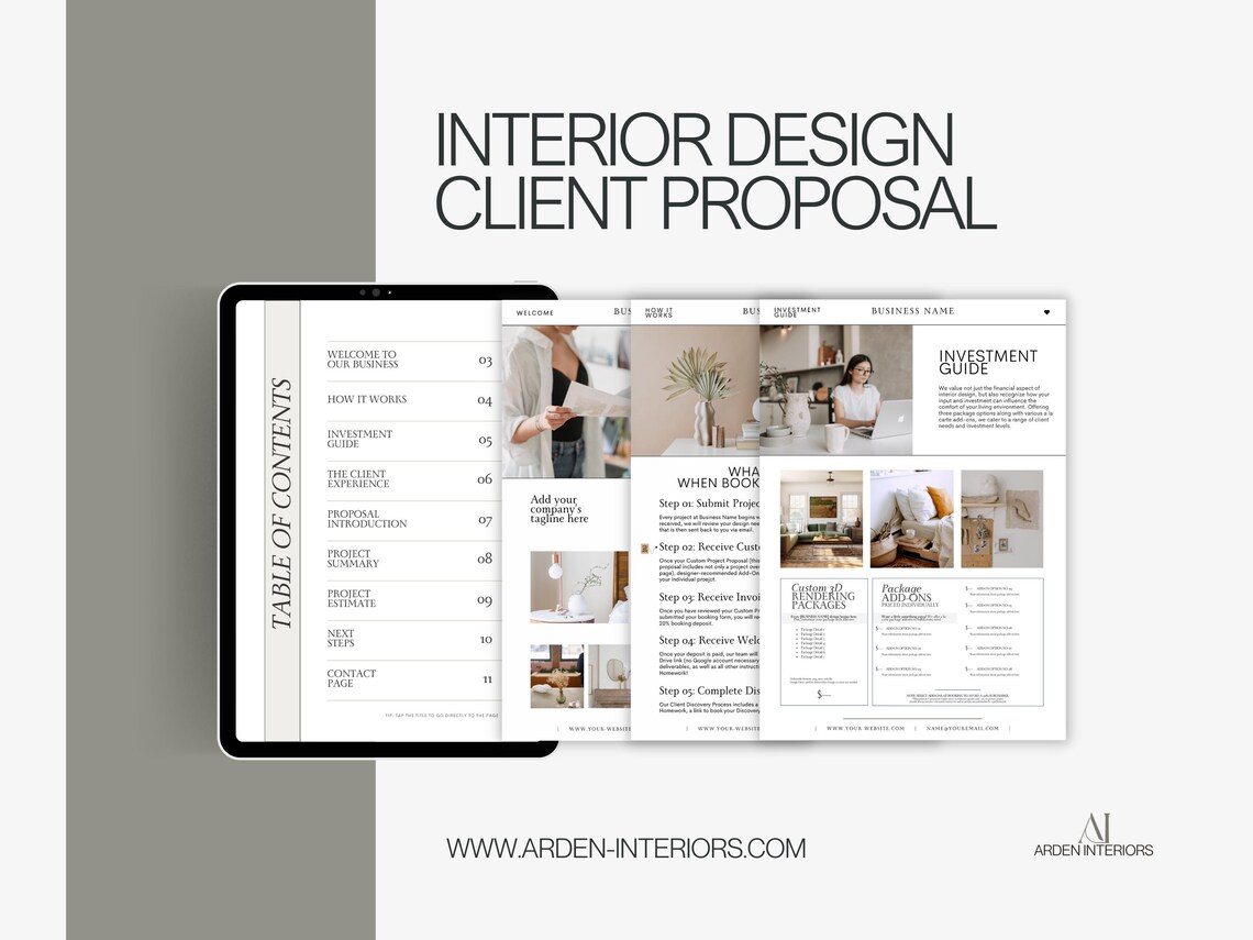 New Client Design Proposal Template | Editable Canva Template for ...