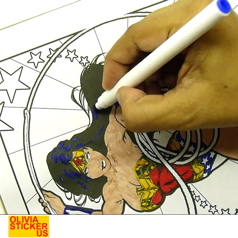 Wonder Woman Printable Coloring Page. 51 Coloring Pages for Kids at ...
