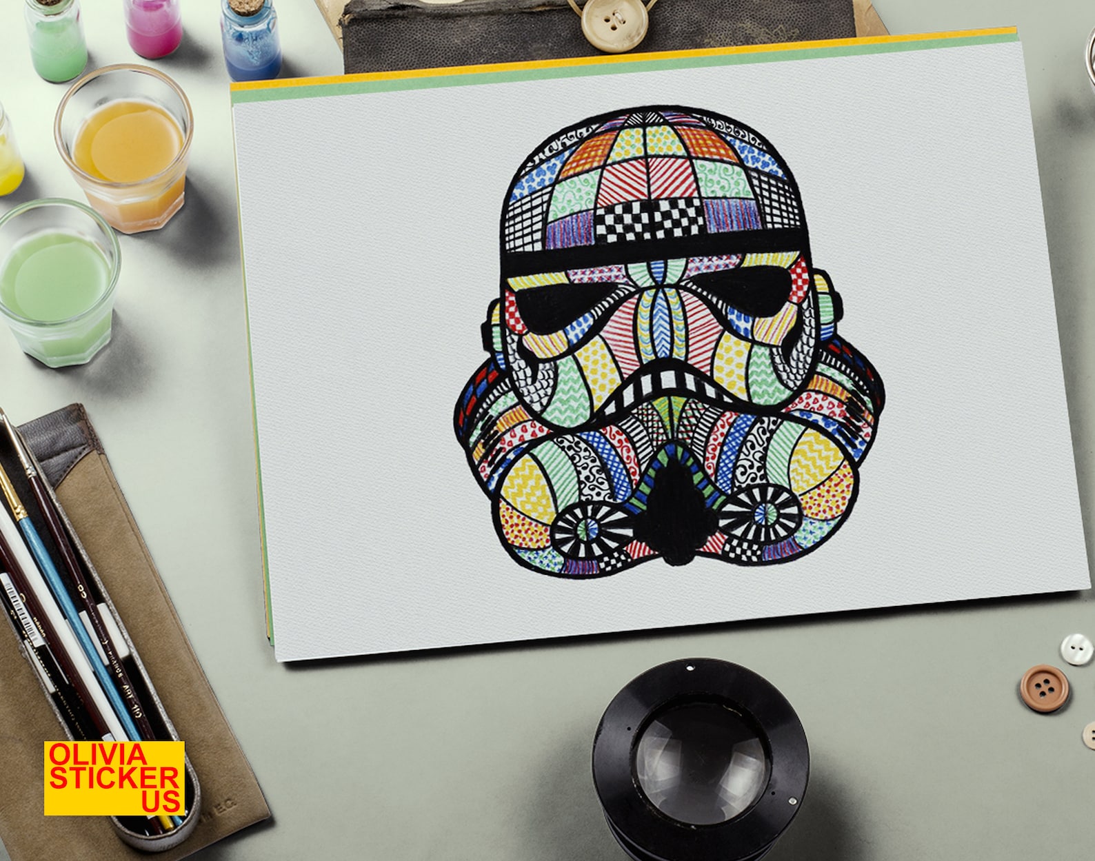 Star Wars Mandala Helmet Printable Coloring Page. 20 Coloring Pages for ...