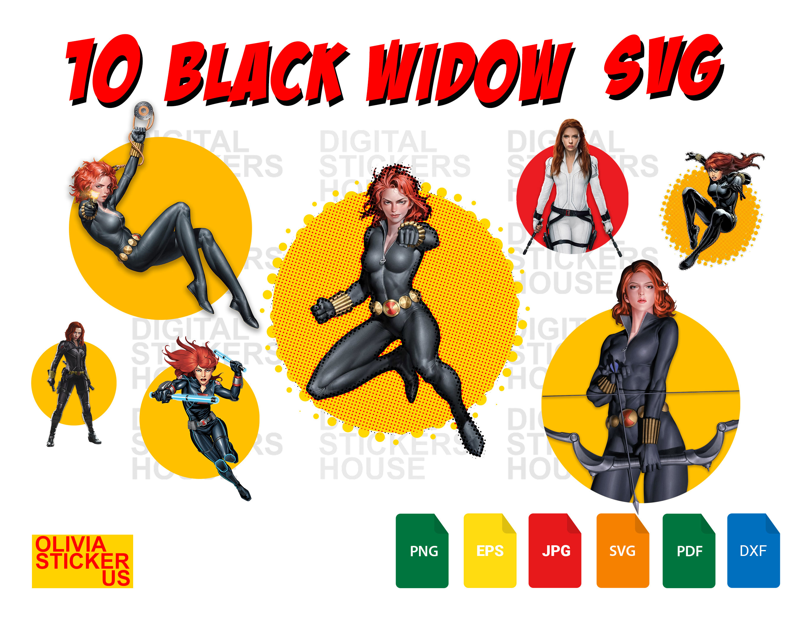 Black Widow SVG, 10 Unique Natasha Romanoff SVG, Digital Download ...