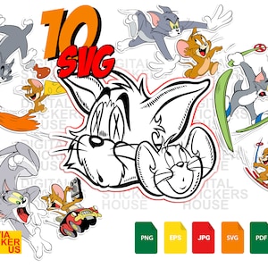 Tom and Jerry SVG, 10 Unique Tom and Jerry, Cricut, Designs, Silhouette ...