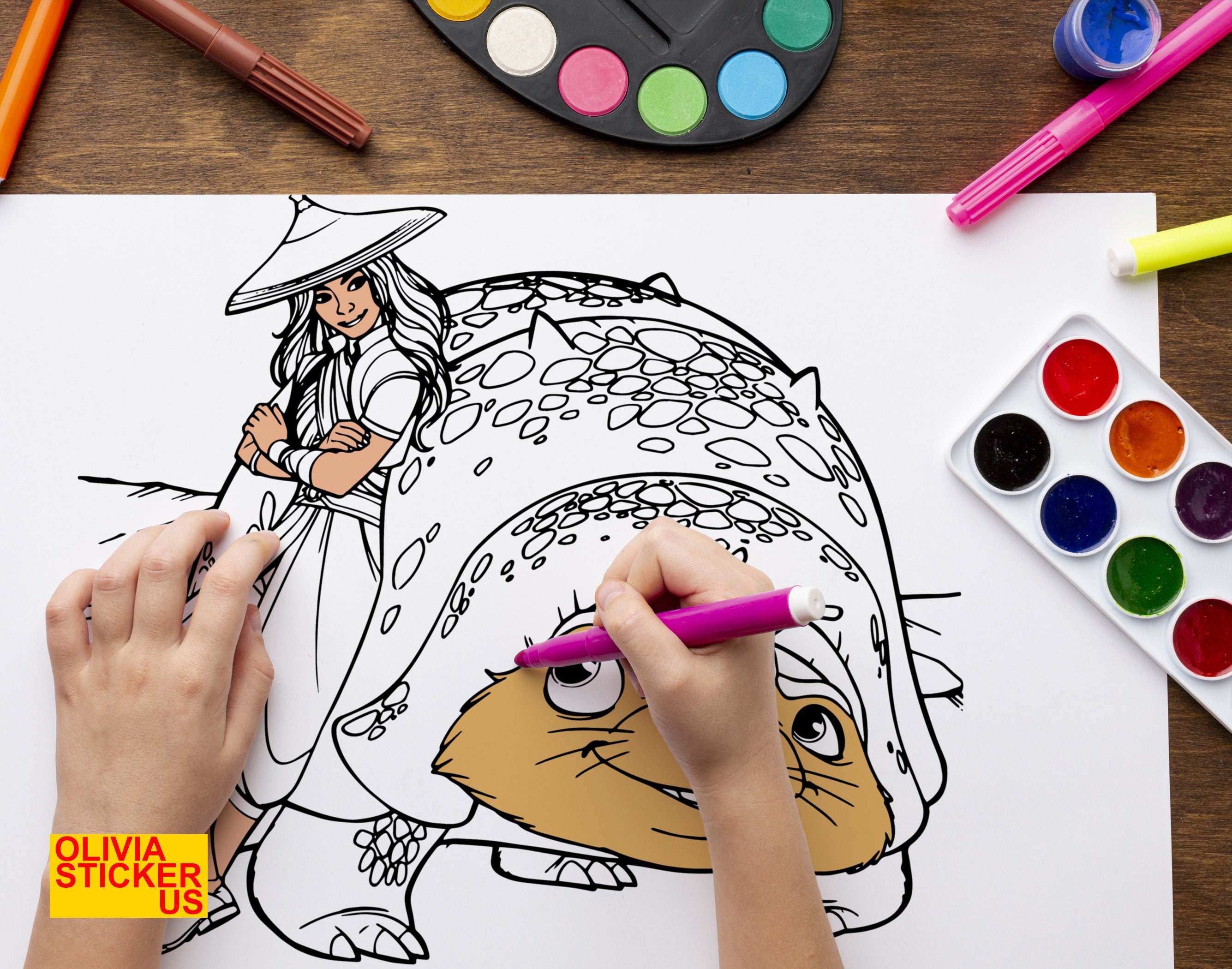 Raya and the Last Dragon Coloring Page. 20 Coloring Pages for Kids at ...
