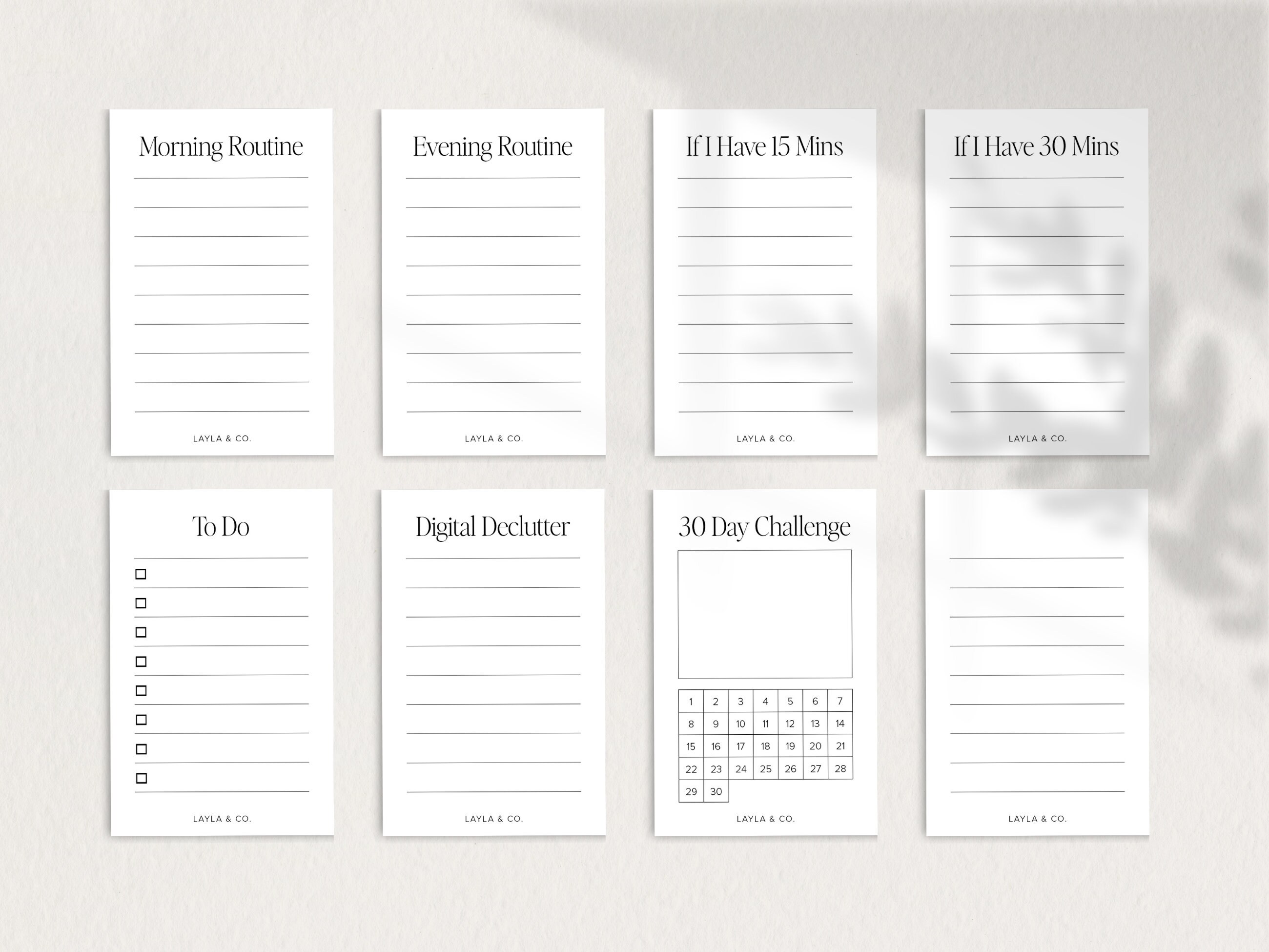 Printable Productivity Planner Cards, Planner Pocket Cards, Printable ...