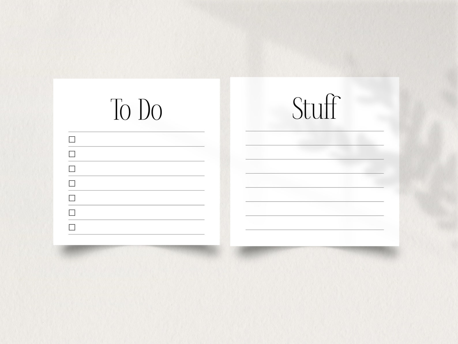Printable Productivity Sticky Notes, Minimalist Sticky Note, Digital ...