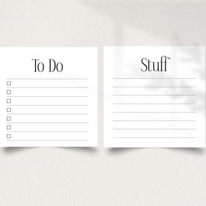 Printable Productivity Sticky Notes, Minimalist Sticky Note, Digital ...