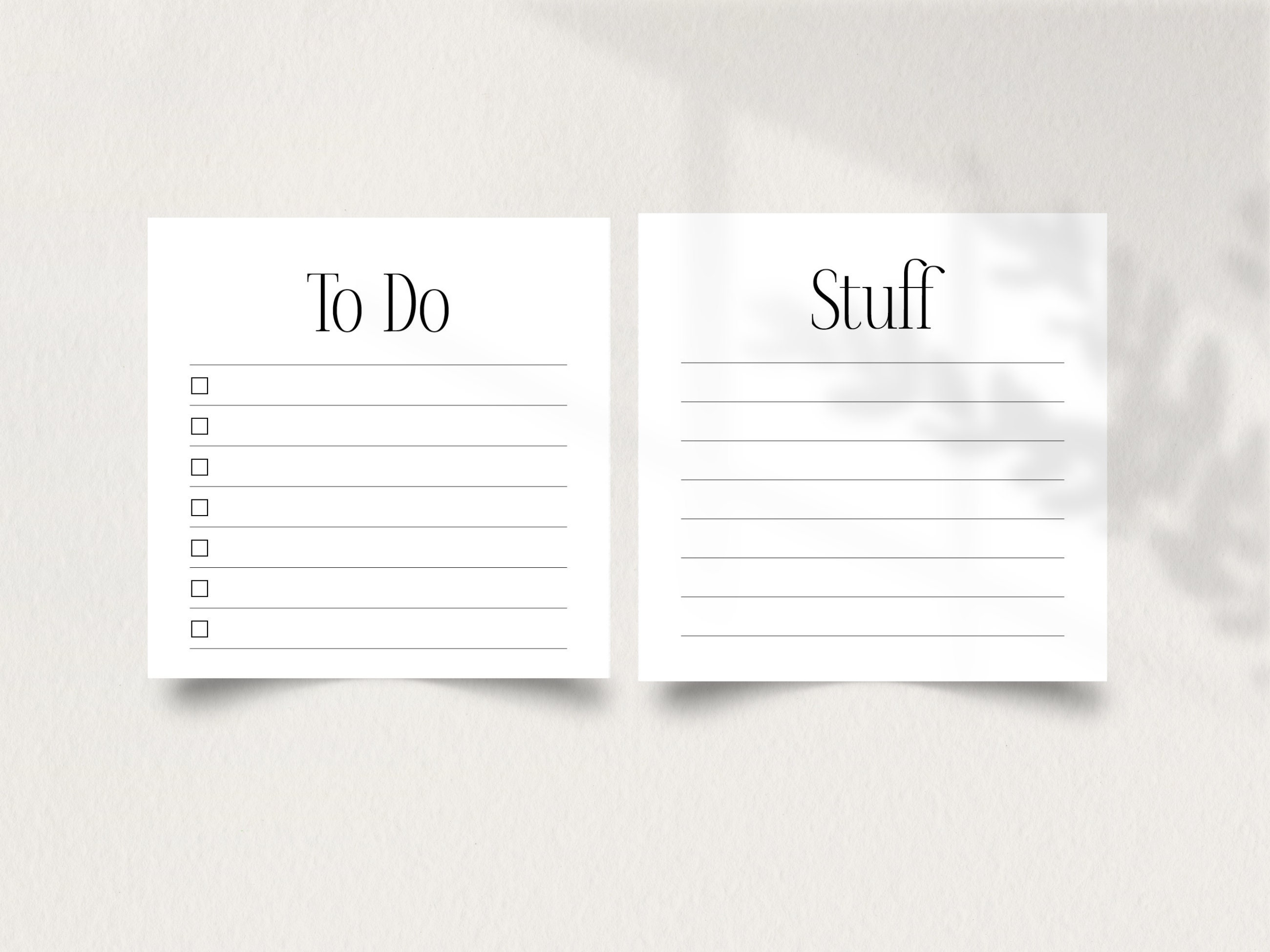Printable Productivity Sticky Notes, Minimalist Sticky Note, Digital ...