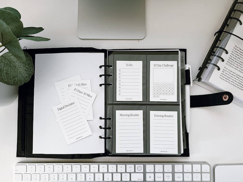 Printable Productivity Planner Cards, Planner Pocket Cards, Printable ...