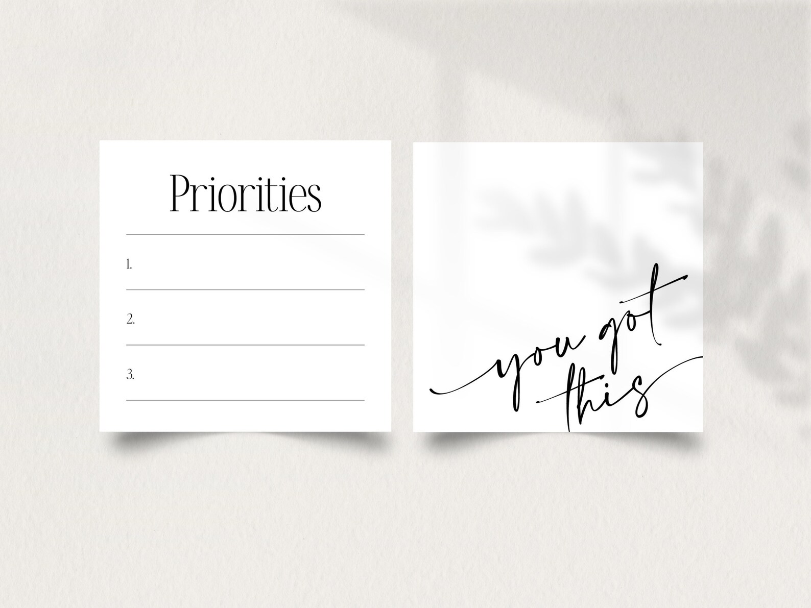 Printable Productivity Sticky Notes, Minimalist Sticky Note, Digital ...