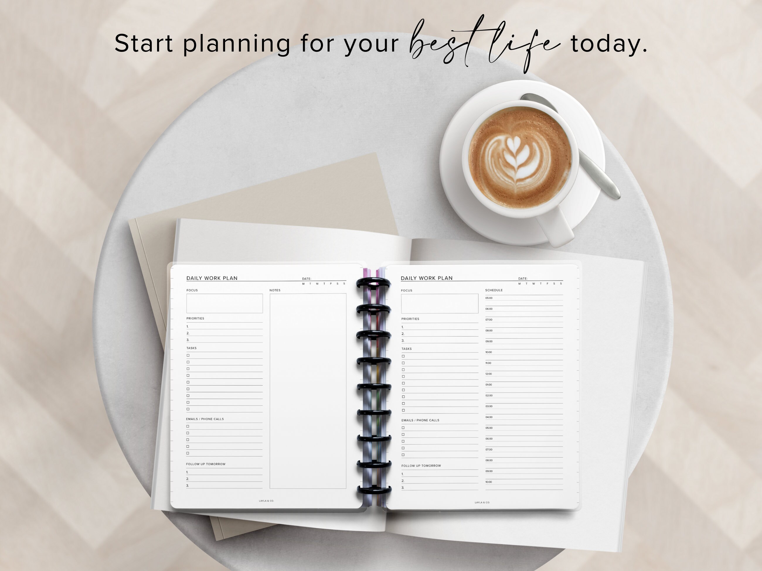 Daily Work Planner HP Classic Planner Inserts Printable Planner PDF ...