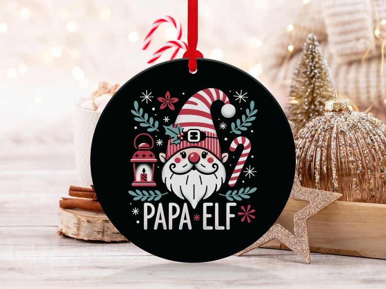 Papa Elf Christmas Ornament, Papa Elf Gift for Dad, New Dad Gift From ...